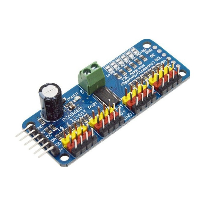 PCA9685 16-Channel PWM Servo Motor Driver I2C Module