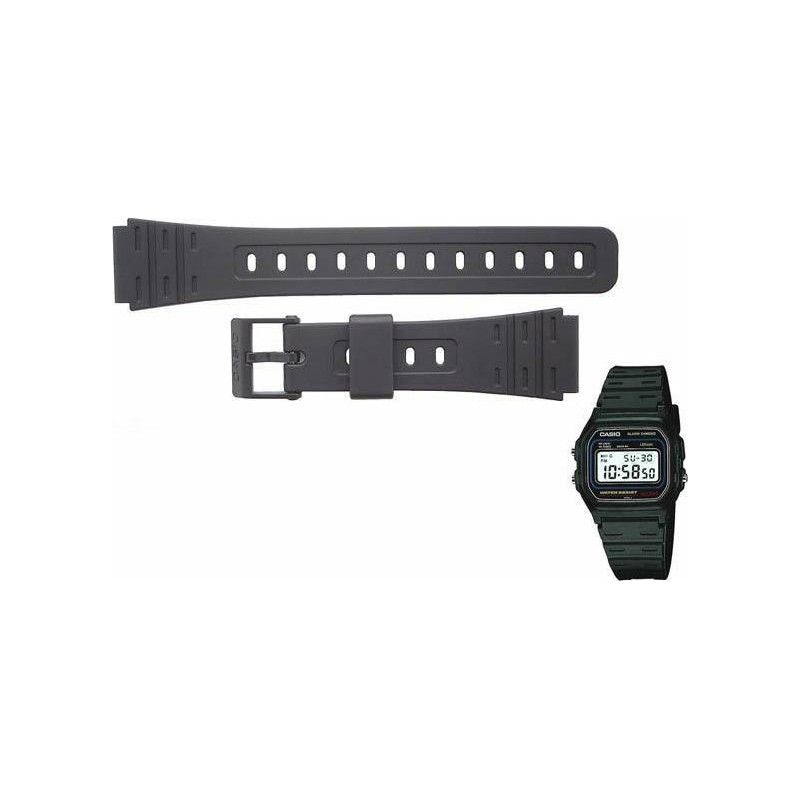 Casio Καουτσούκ Λουράκι Μαύρο 18mm